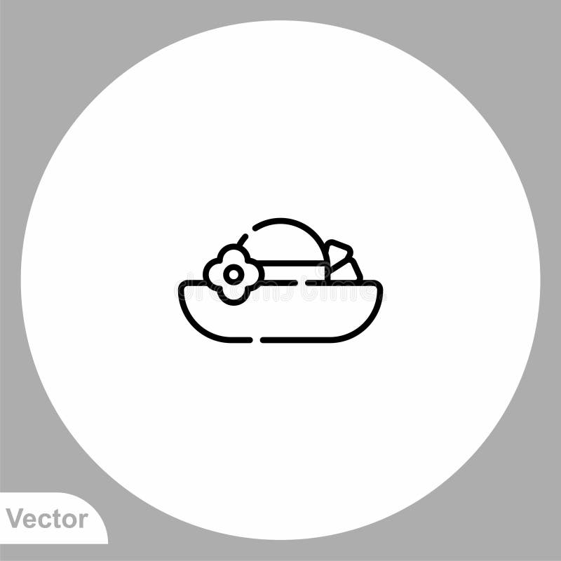 Pamela Hat Vector Icon Sign Symbol Stock Vector - Illustration of ...