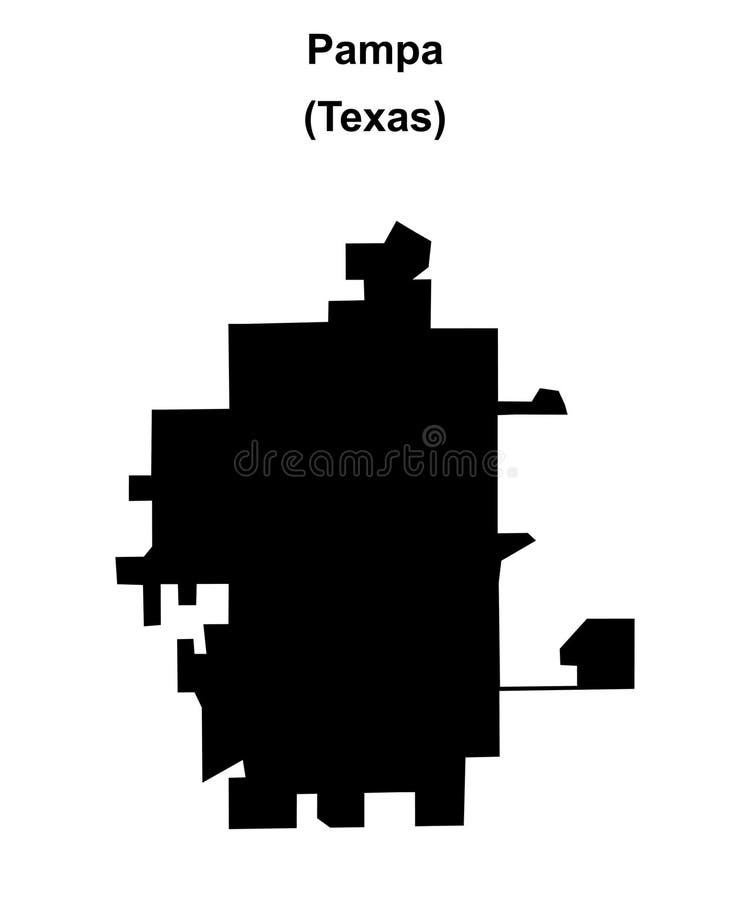 Pampa outline map stock illustration. Illustration of pampa - 357647999