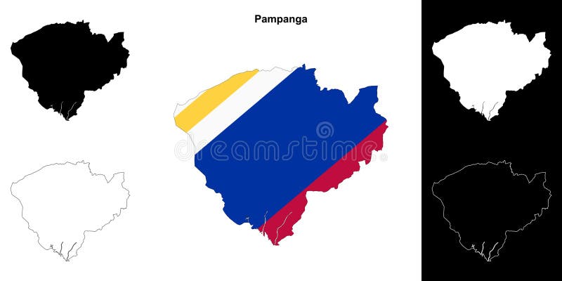 Pampanga outline map stock vector. Illustration of philippines - 323860994