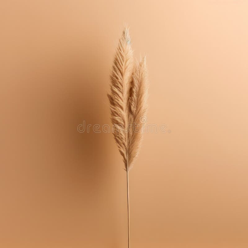 Pampas Grass Minimalist Background. Illustration AI Generative Stock ... Pampas Grass Minimalist Background. Illustration AI Generative Stock ...