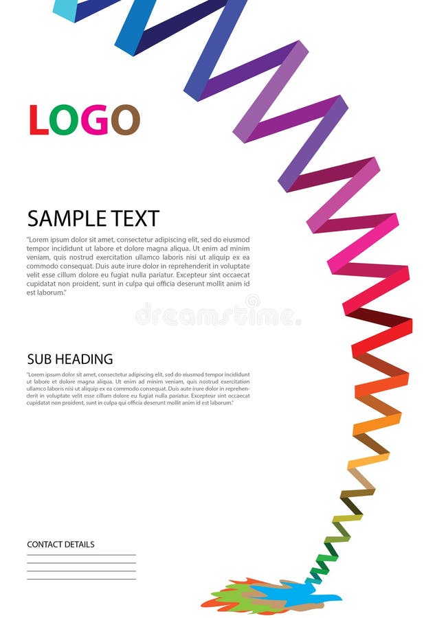 Pamphlet template stock illustration. Illustration of paint - 50761253