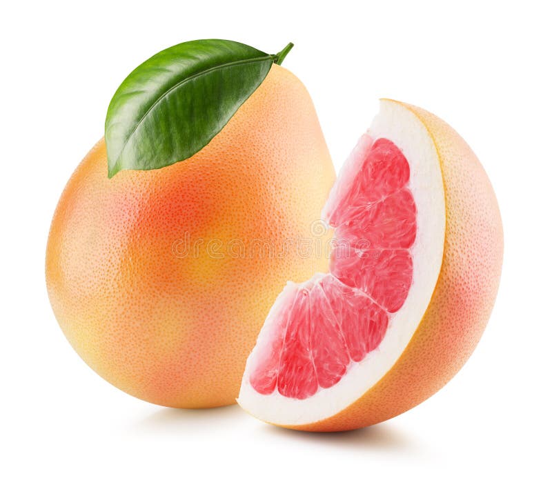 Tranche De Pamplemousse D'isolement Sur Un Fond Blanc Photo stock ...