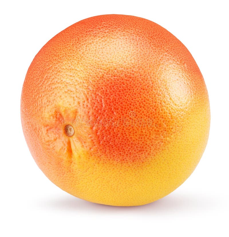 Pamplemousse Rouge Avec La Tranche D'isolement Sur Le Fond Blanc Photo ...