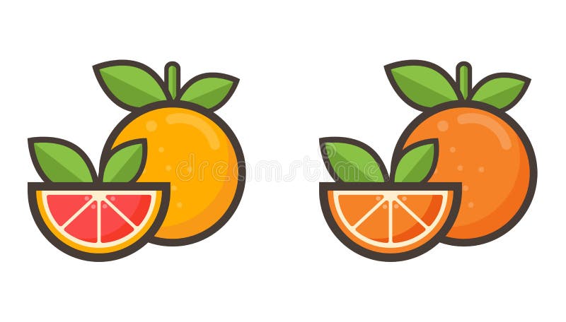 Pamplemousse De Bande Dessinée Et Vecteur Orange Illustration de ...