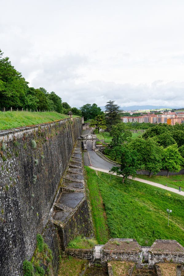 Pamplona Old City Walls stock image. Image of monument - 336020271