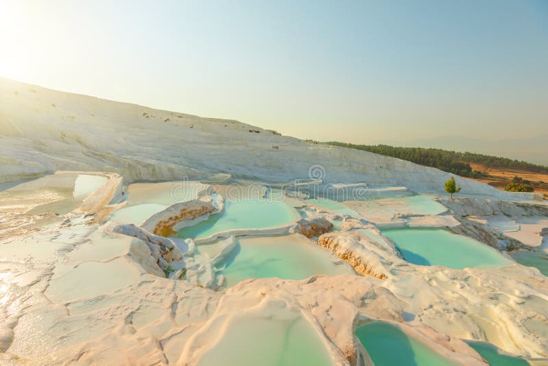 Pamukkale Thermal Pools in Turkey Stock Image - Image of sunrise ...
