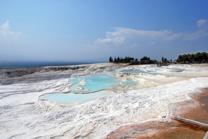 Pamukkale Travertine Terraces Stock Image - Image of carbonized ...