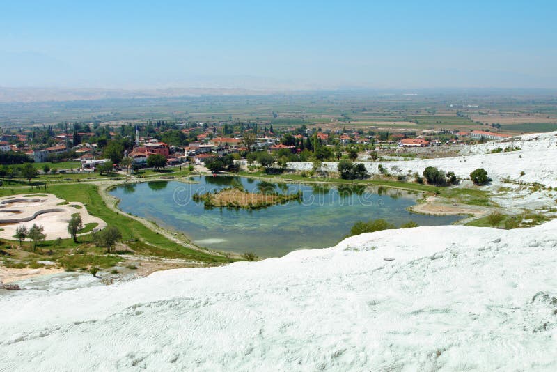 Pamukkale, Turkey, Top View Stock Image - Image of hierapolis ...