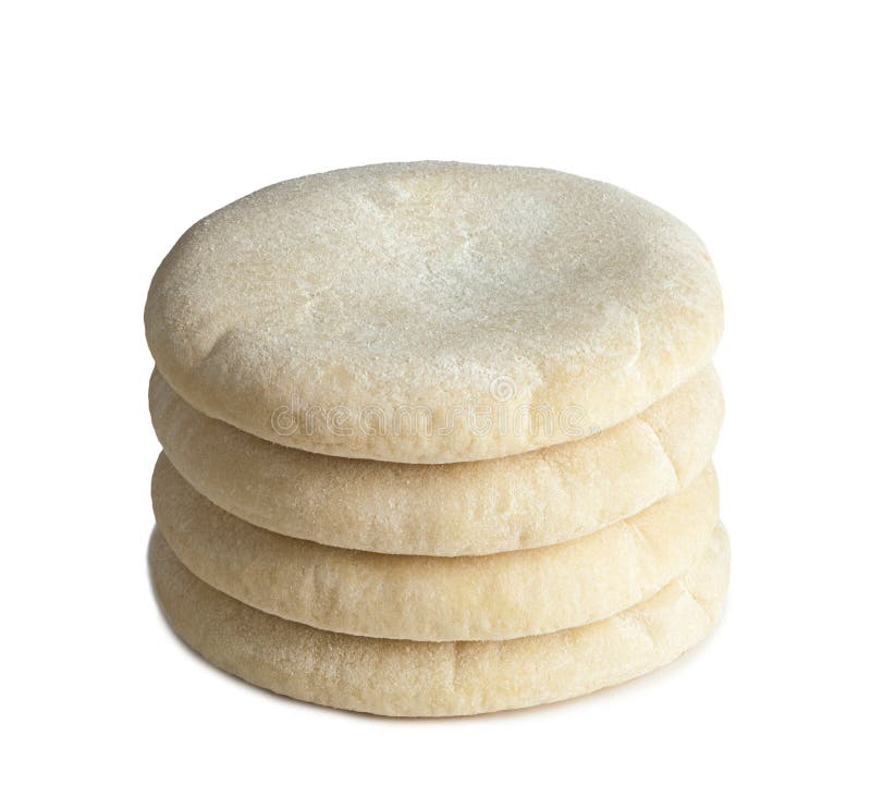 Pan árabe en blanco foto de archivo. Imagen de tradicional - 50658576