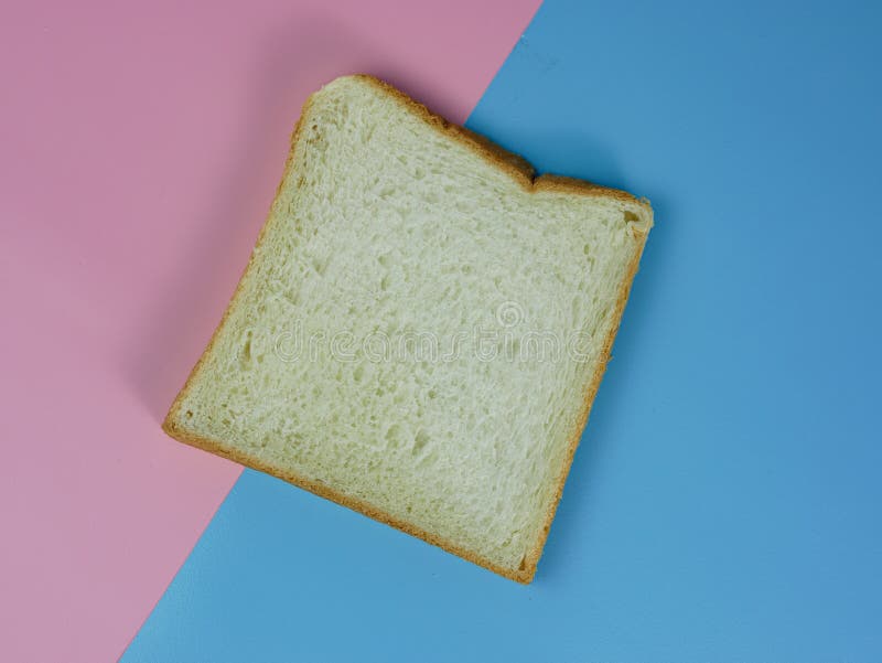 Pan Blanco Con Fondo Azul Y Rosa Pastel Imagen de archivo - Imagen de ...