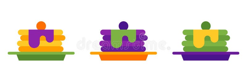 Pan Cake in Flat Style Isolated Stock Vector - Illustration of banner ...