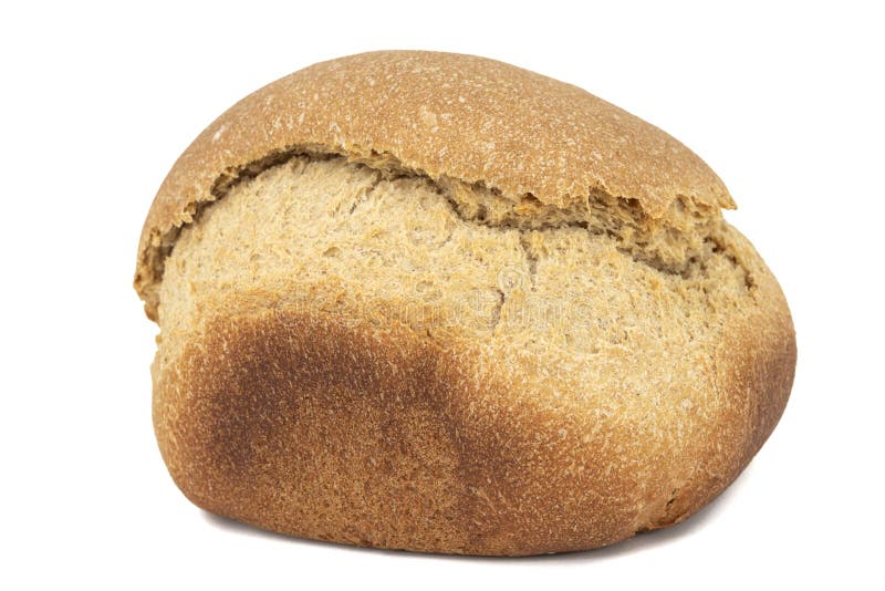 Pan Con Costra Apetitosa Aislada En Fondo Blanco Foto de archivo ...