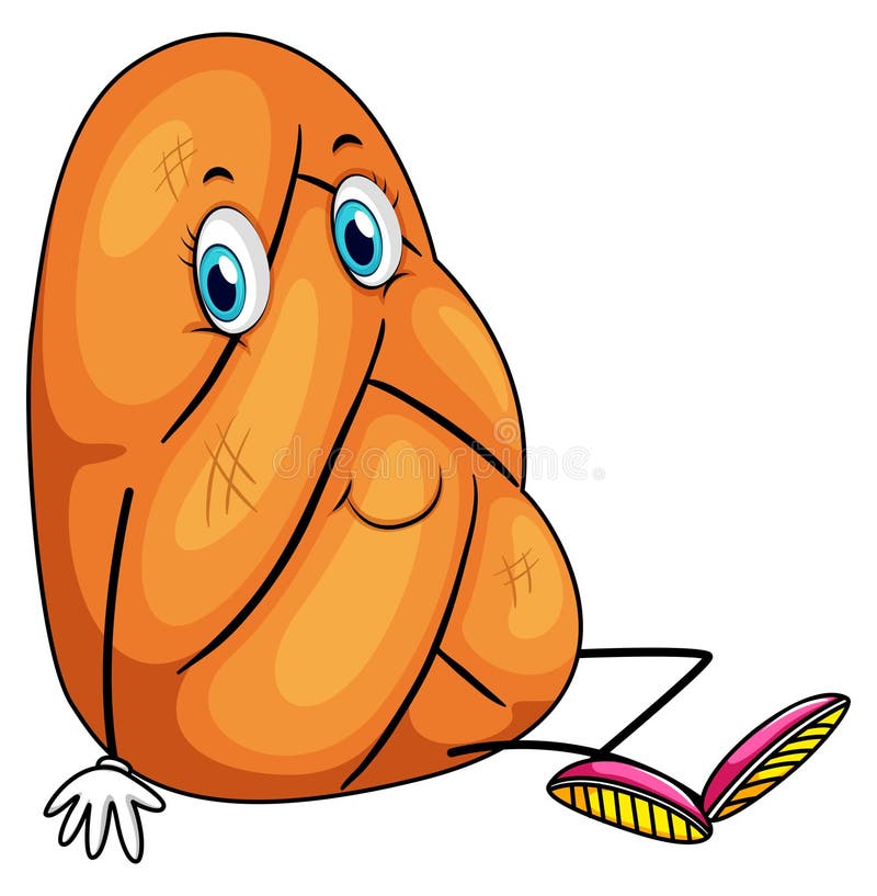 Pan con la cara feliz ilustración del vector. Ilustración de desayuno ...