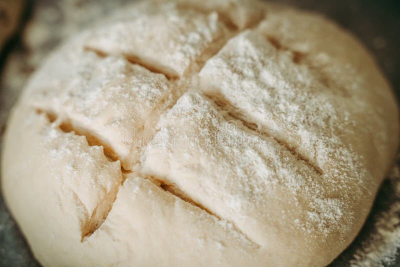 Pan Crudo Sin Cocer Antes De Hornear Imagen de archivo - Imagen de ...