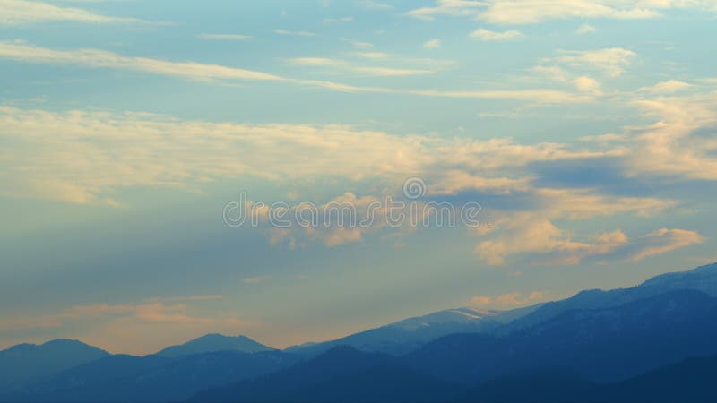 Dark Hills Mountain View Beautiful. Beautiful Natural Colors. Pan ...