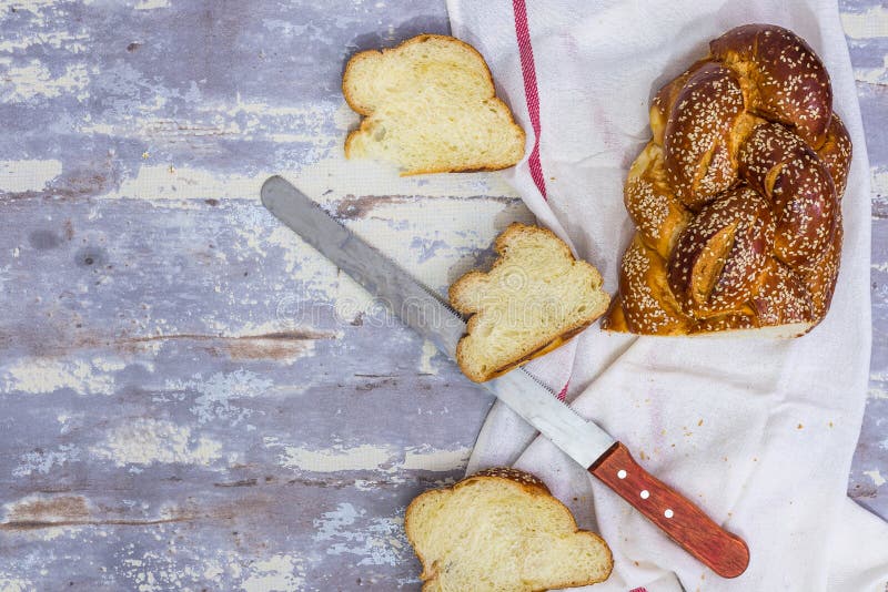 Pan De Challah Para Shabbat Imagen de archivo - Imagen de shalom ...