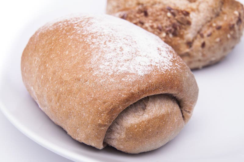 Pan De Panes Grande En El Fondo Blanco. Foto de archivo - Imagen de ...