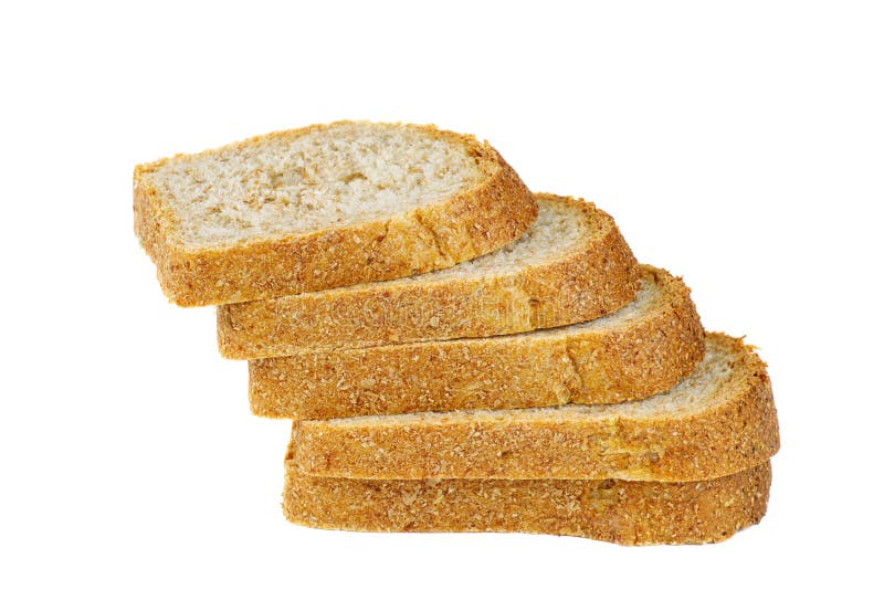 Pan En Rodajas De Pan Aislado En Blanco Foto de archivo - Imagen de ...