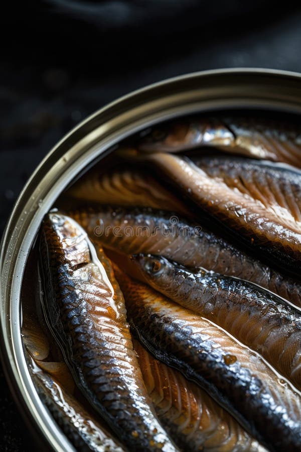 A Pan Filled with Fish Sits on a Table, Ready for Serving or Display ...