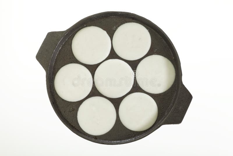 Pan Filled with Rice Paste To Cook Idly in Idli Pan. Stock Image ...