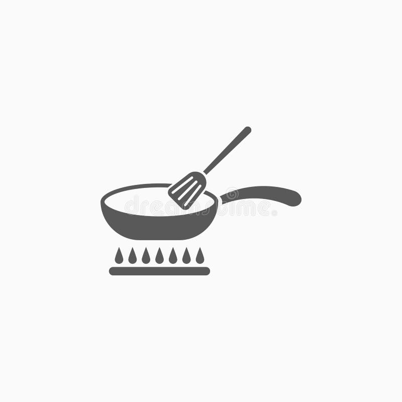 Pan on Fire Icon, Pan, Kitchenware, Cooking Stock Vector - Illustration ...