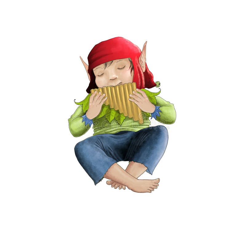 Elfin Princess Playing Flute Stock Image - Image of soul, music: 110003493