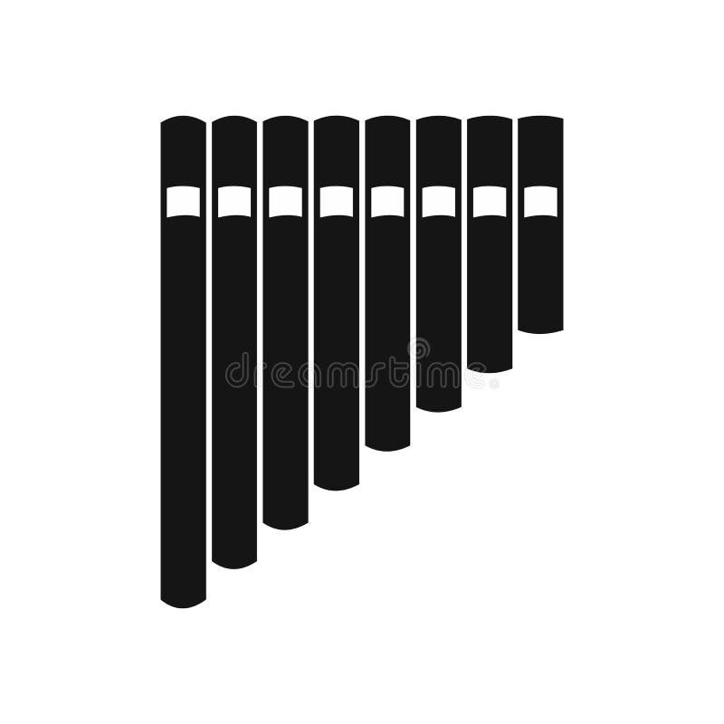 Pan Flute Icon, Simple Style Stock Vector - Illustration of brass, pipe ...