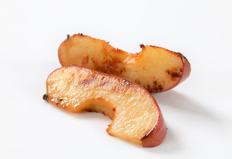 Pan fried apple slices stock photo. Image of wedges, background - 27080864