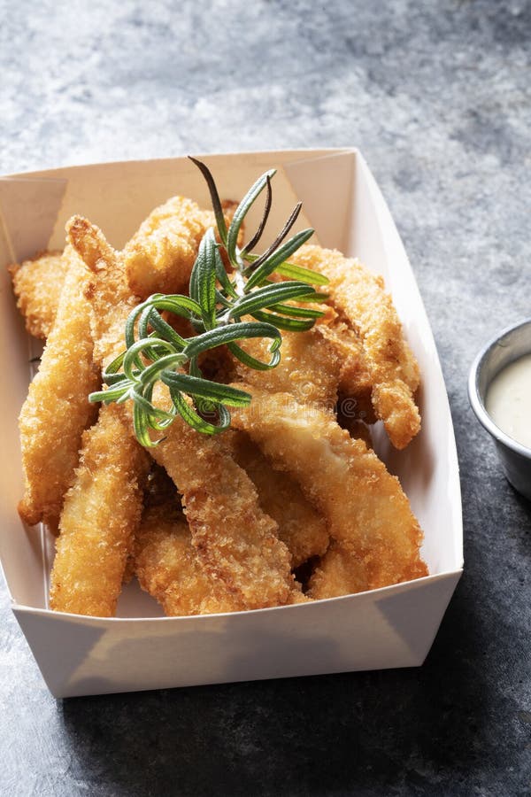 Pan Fried Breaded Chicken Tenders Stock Image - Image of meat, color ...