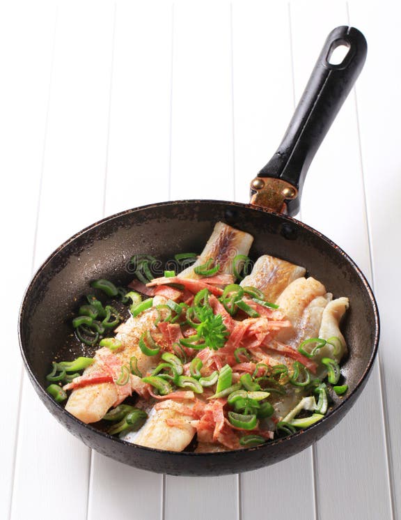 Pan fried fish fillets stock photo. Image of white, pollock - 25483832