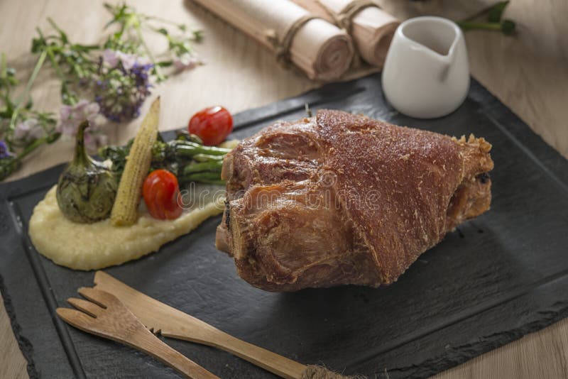 Pan-fried knuckle stock photo. Image of style, dish, bear - 70649494