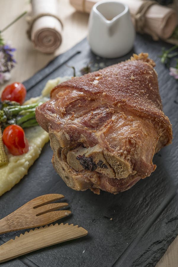 Pan-fried knuckle stock photo. Image of knuckle, platter - 70649788