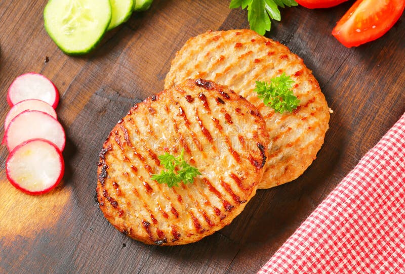 Pan fried patties stock image. Image of seared, hamburger - 33162425