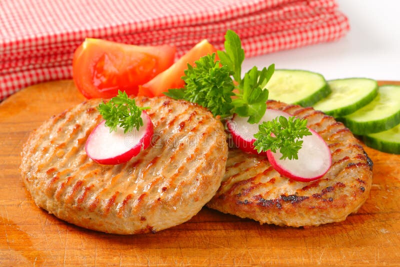Pan fried patties stock image. Image of seared, hamburger - 33162425