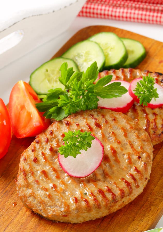 Pan fried patties stock image. Image of seared, hamburger - 33162425