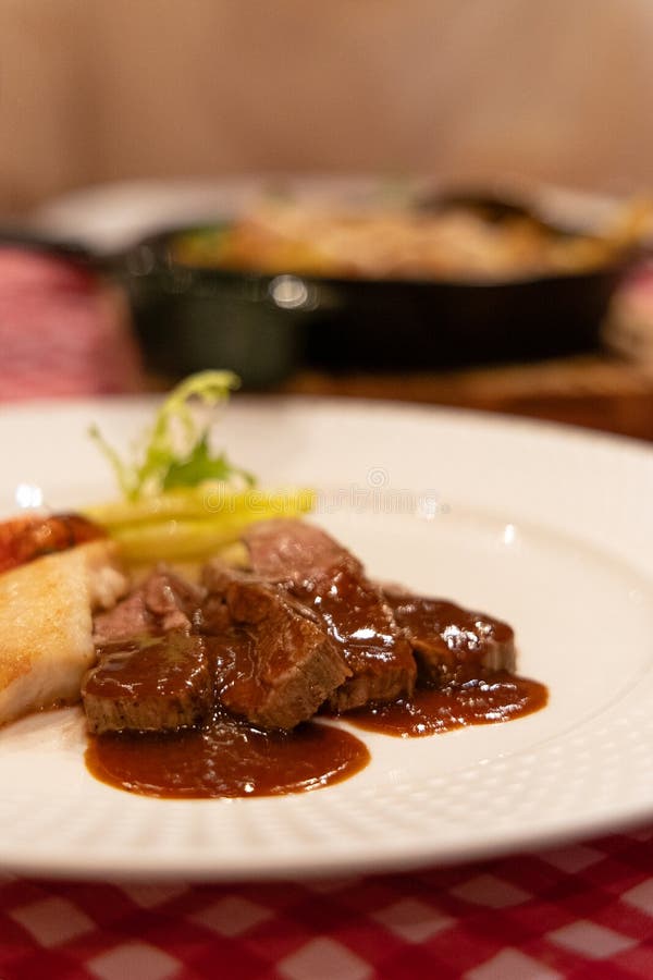 Pan-fried Steak and Cod with Black Pepper Sauce, Western Main Course ...