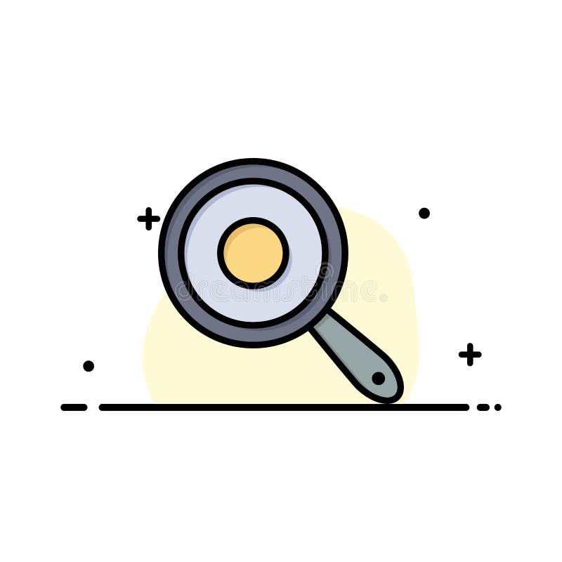 Pan, Frying, Kitchen, Griddle Business Logo Template. Flat Color Stock ...