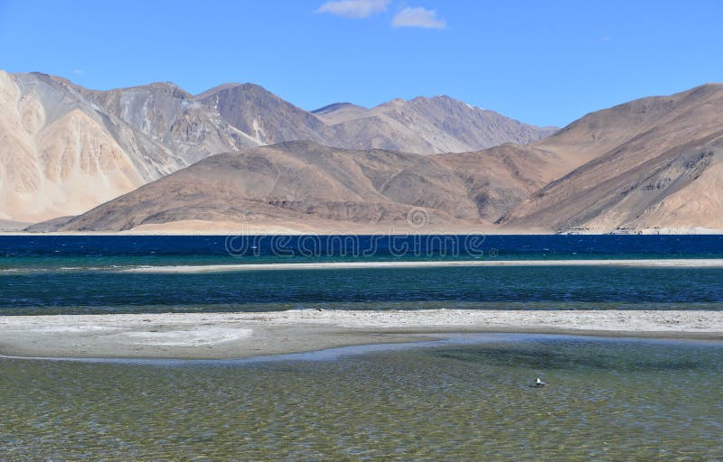 Pan gong Lake stock photo. Image of india, view, lake - 44900252