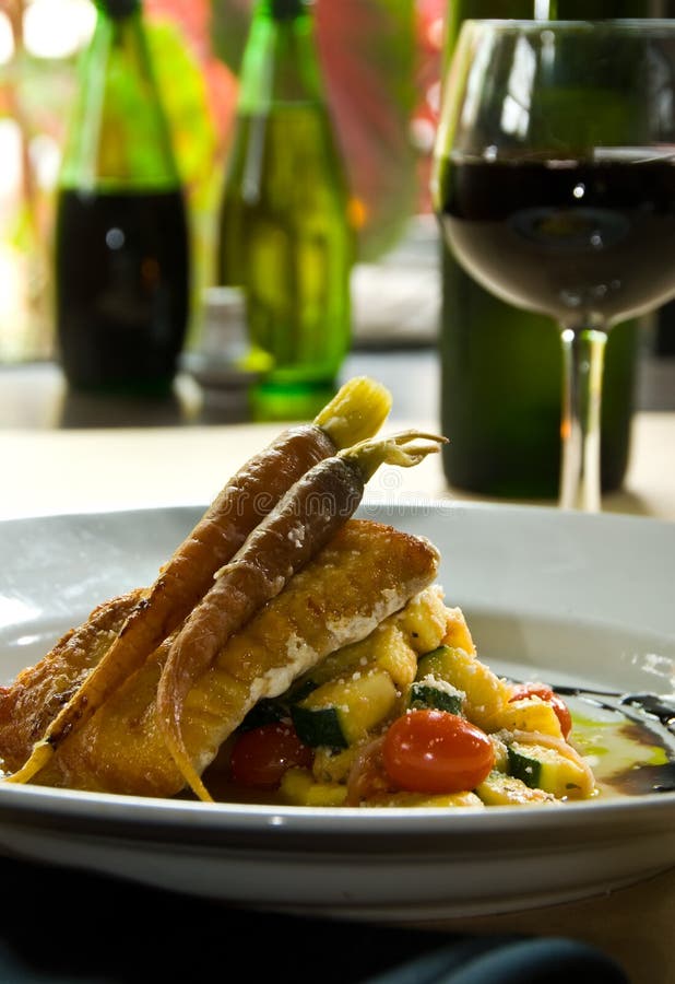 Pan grilled fish fillet stock photo. Image of carrot - 11323020