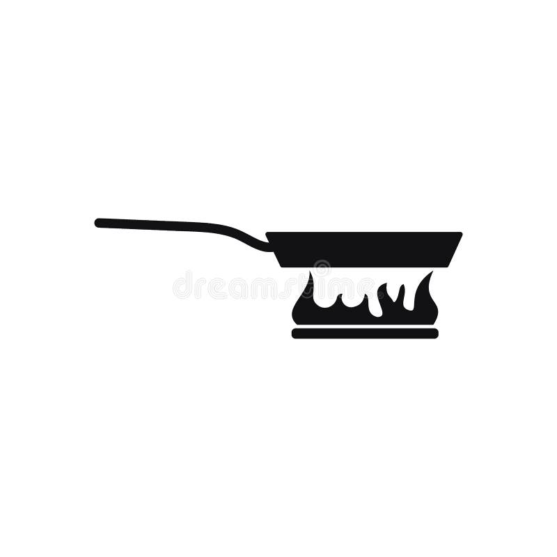 Pan heating icon stock illustration. Illustration of cook - 262513728