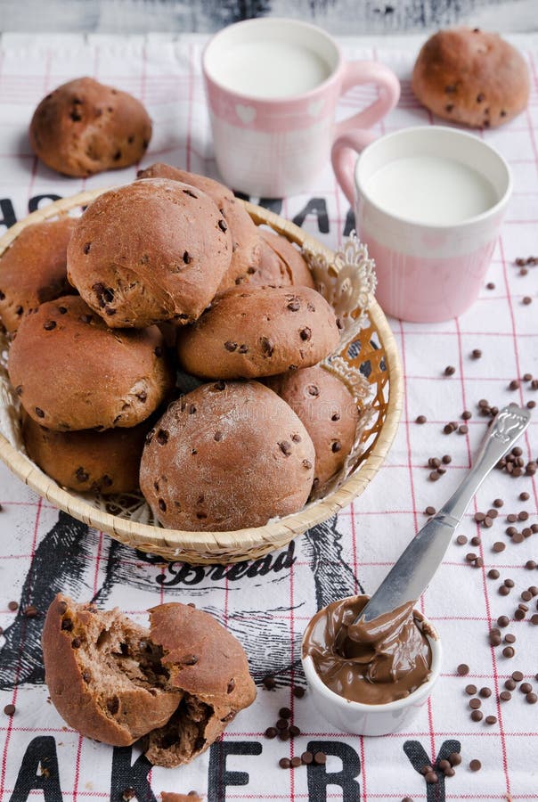 Pan Hecho En Casa De Los Bollos Foto de archivo - Imagen de vector ...