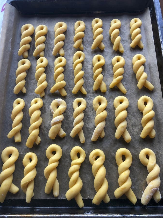 Pan of Homemade Braid Biscuits Stock Photo - Image of cute, braided ...