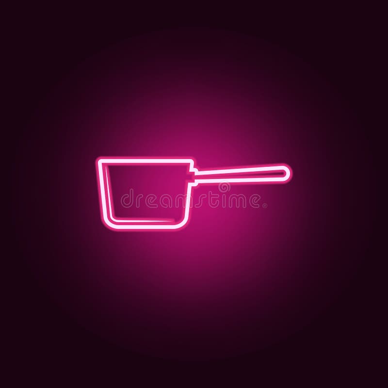 Pan Icon. Elements of Kitchen Tools in Neon Style Icons Stock ...