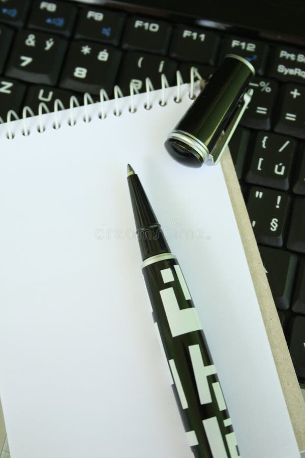 Pan and laptop stock image. Image of education, notes - 10524797