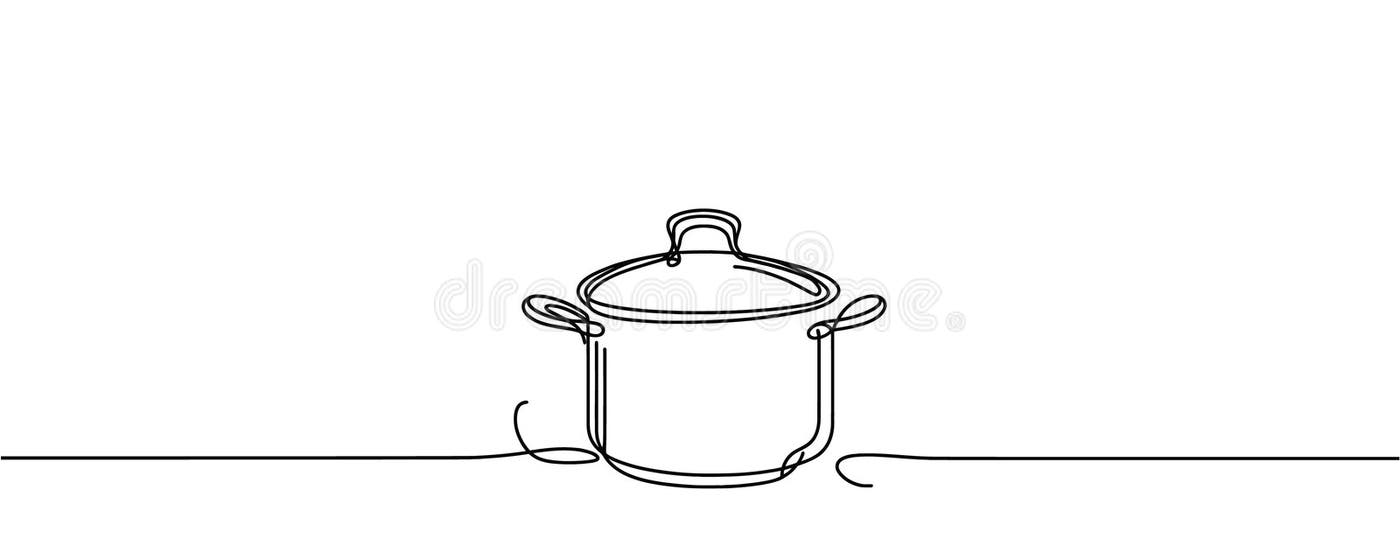One Line Drawing Saucepan Stock Illustrations – 49 One Line Drawing ...