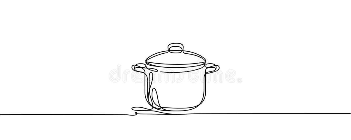 One Line Drawing Saucepan Stock Illustrations – 49 One Line Drawing ...