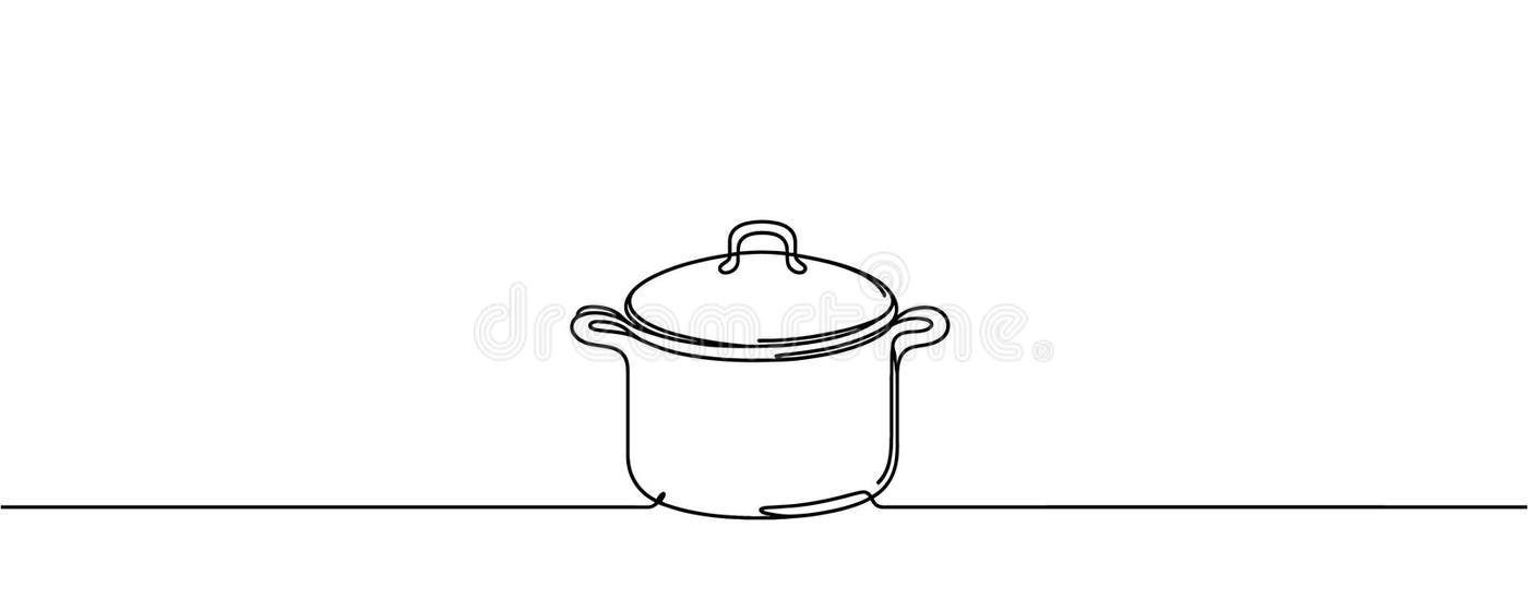 One Line Drawing Saucepan Stock Illustrations – 49 One Line Drawing ...