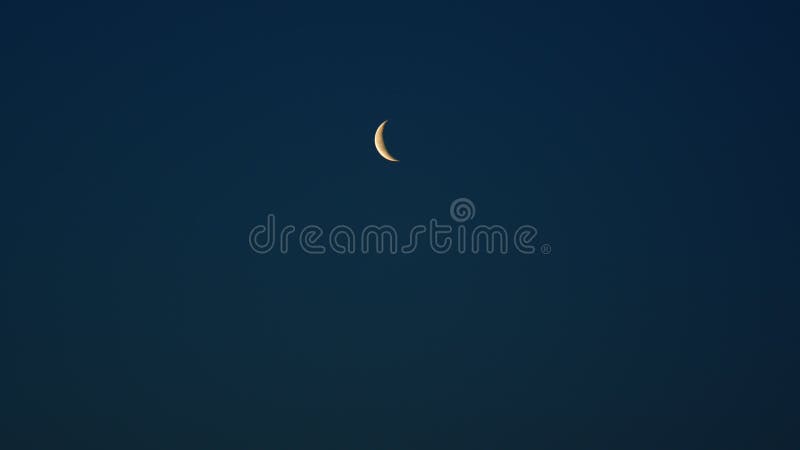 Lunar Phases Arise As the Moons Orbit of the Earth. a Thin Crescent ...