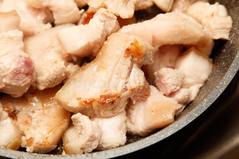 Pan Meat Cooked Has Crispy Texture Stock Photos - Free & Royalty-Free ...