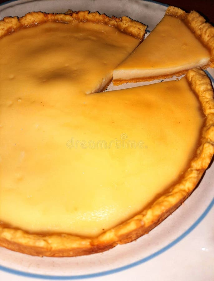 A pan of milk pie stock image. Image of yellow, produce - 205779591